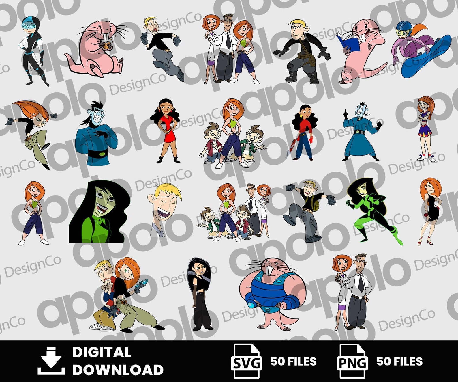 Clipart, Kim Possible Svg, Children Svg, Love Svg, Digital Download ...