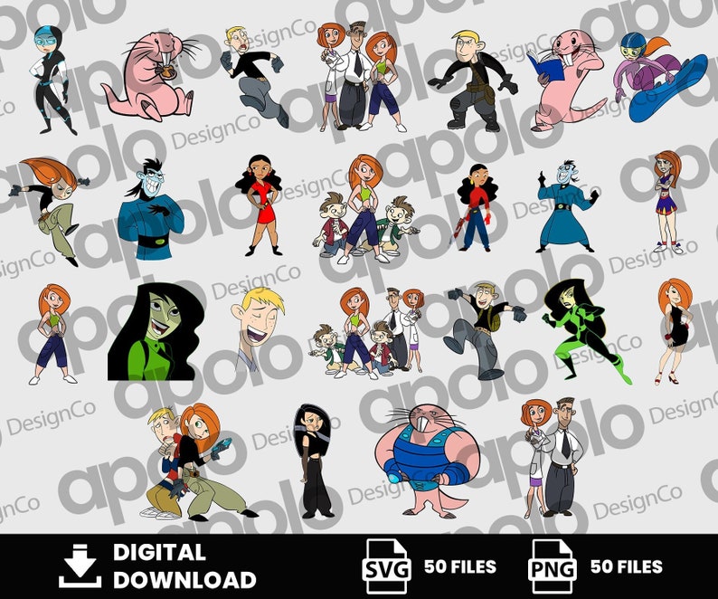 Clipart, Kim Possible Svg, Children Svg, Love Svg, Digital Download ...