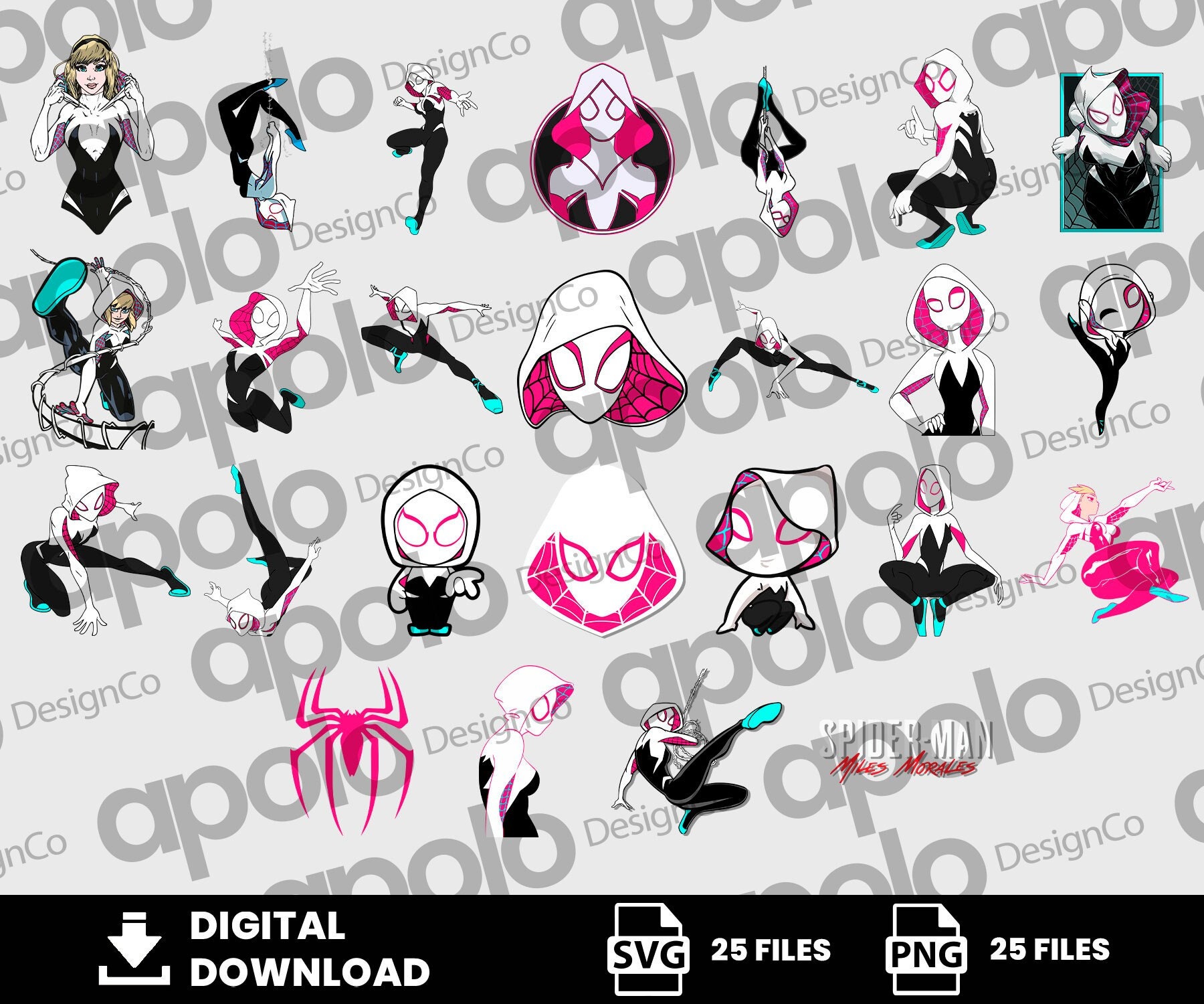 Clipart Superhero Svg Spider Gwen Svg Ghost Spider Svg Spiderman