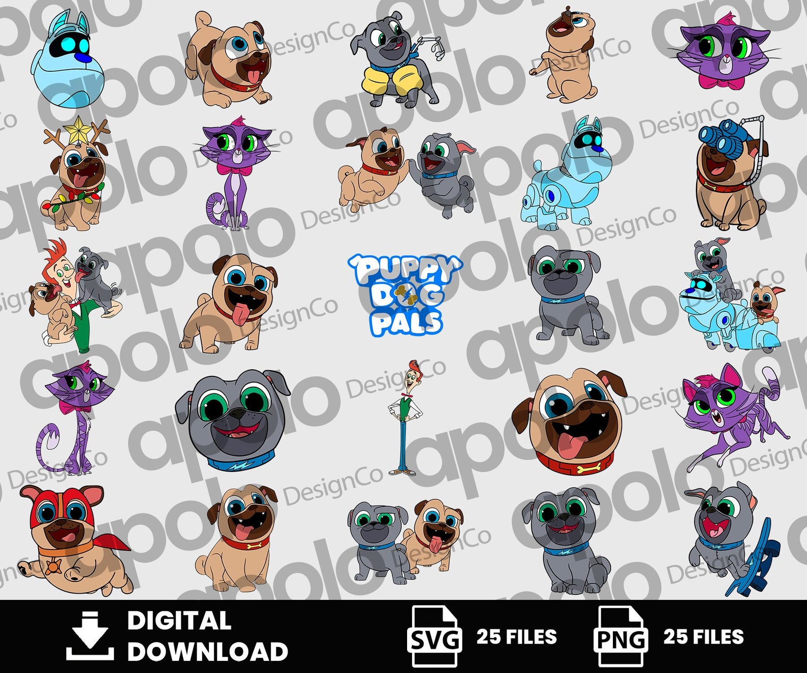 Clipart, Puppy Dog Pals Svg, Children Svg, Cartoons Svg, Digital ...