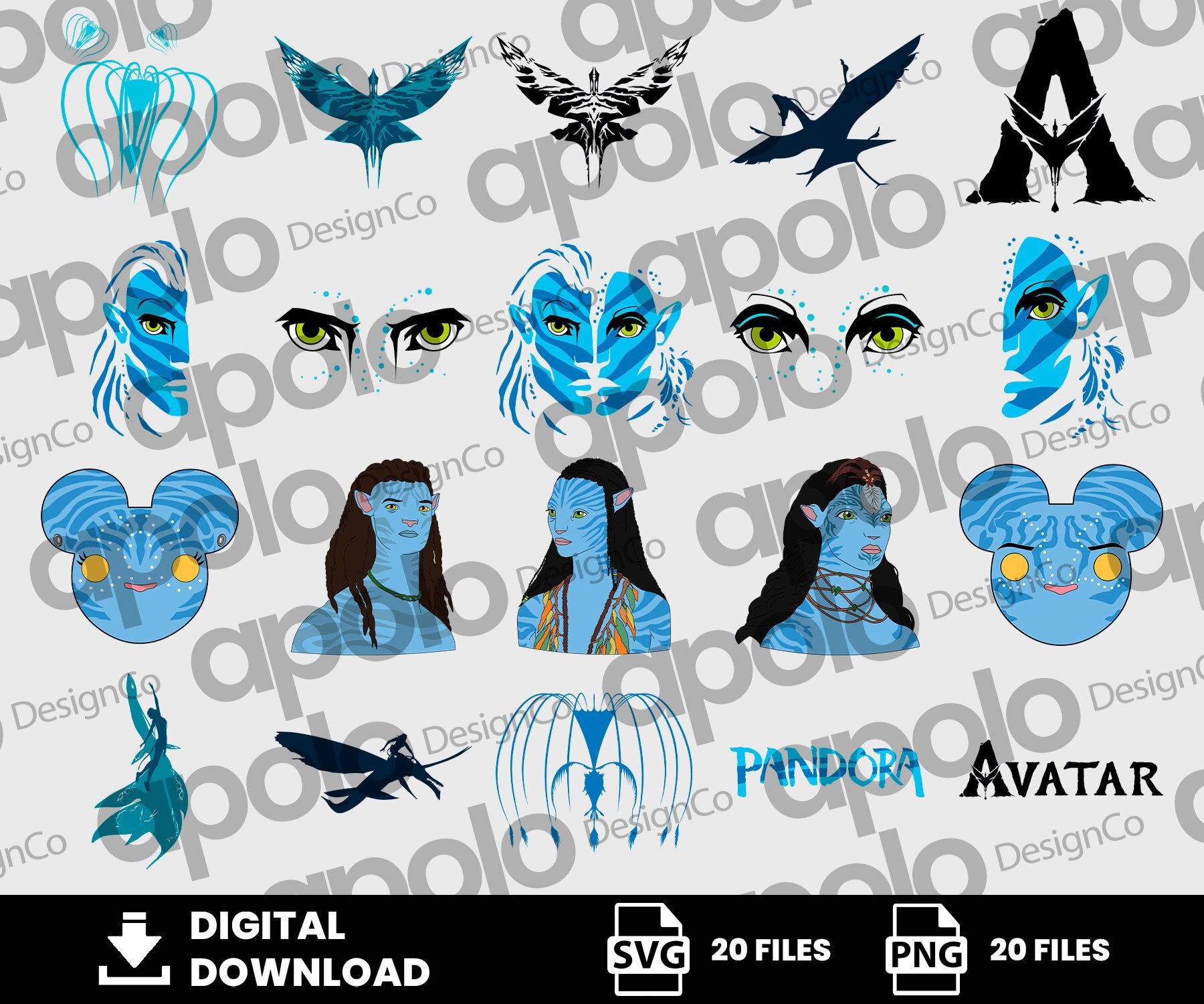 Clipart, Avatar Svg, the World of Avatar Chibi Svg, Pandora Svg, Sully ...