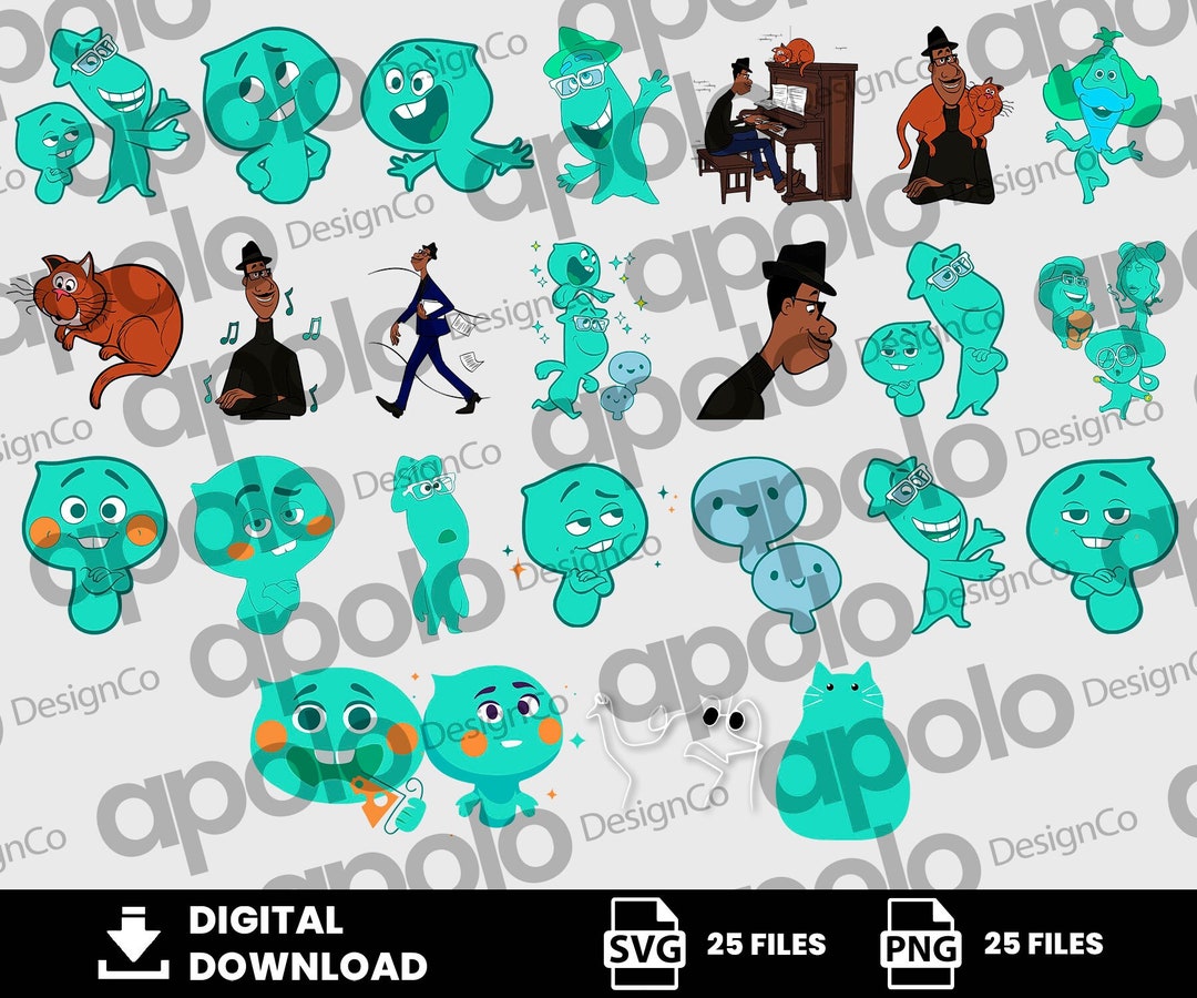 Clipart, Soul Svg, Joe Svg, 22 Svg, Love Svg, Movie Svg, Digital ...