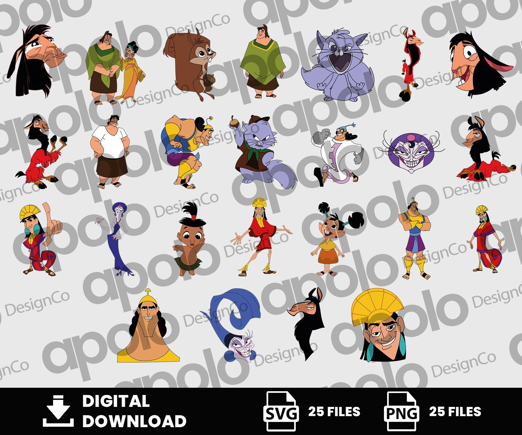 Clipart, the Emperor's New Groove Svg, Kuzco Svg, Digital Download, PNG ...