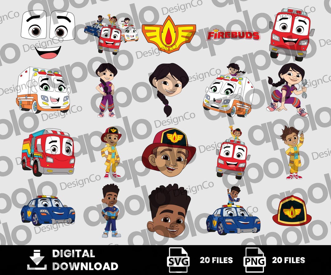 Clipart, Firebuds Svg, Firebuds Png, Violet, Bo, Jayden, Flash, Piston ...