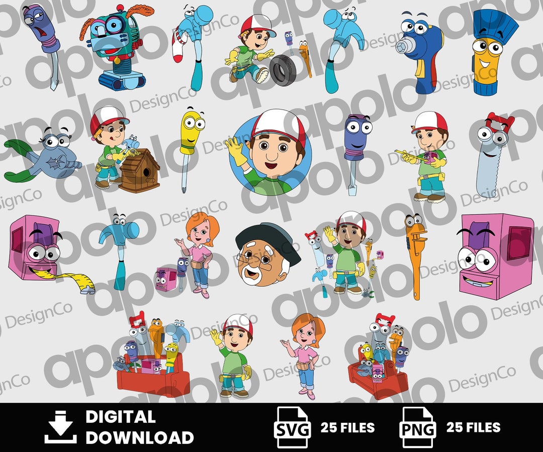 Clipart, Handy Manny Svg, Children Svg, Junior, Digital Download, PNG ...