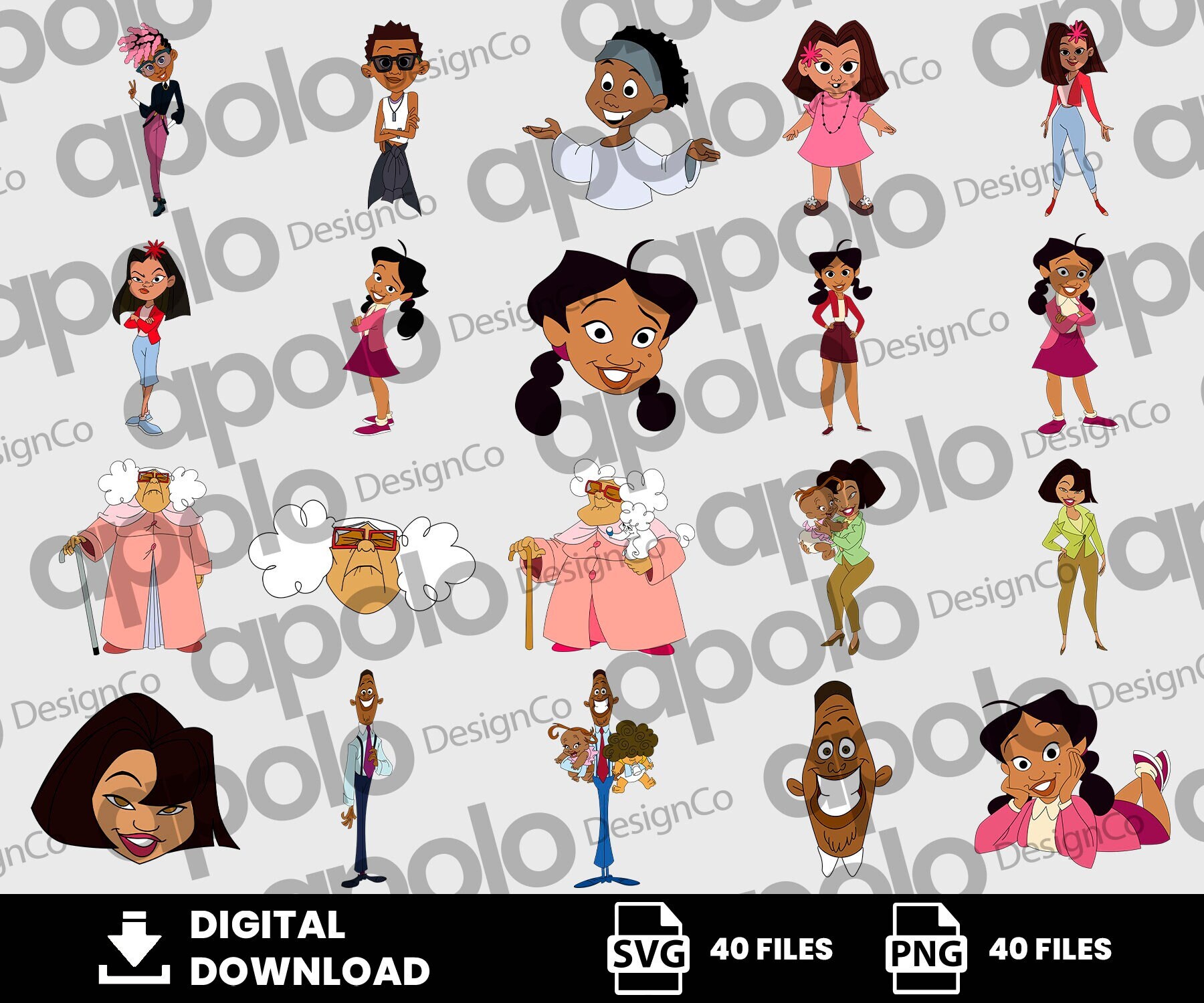 Clipart, the Proud Family Svg, Penny Svg, Family Svg, Afro Svg, Love ...