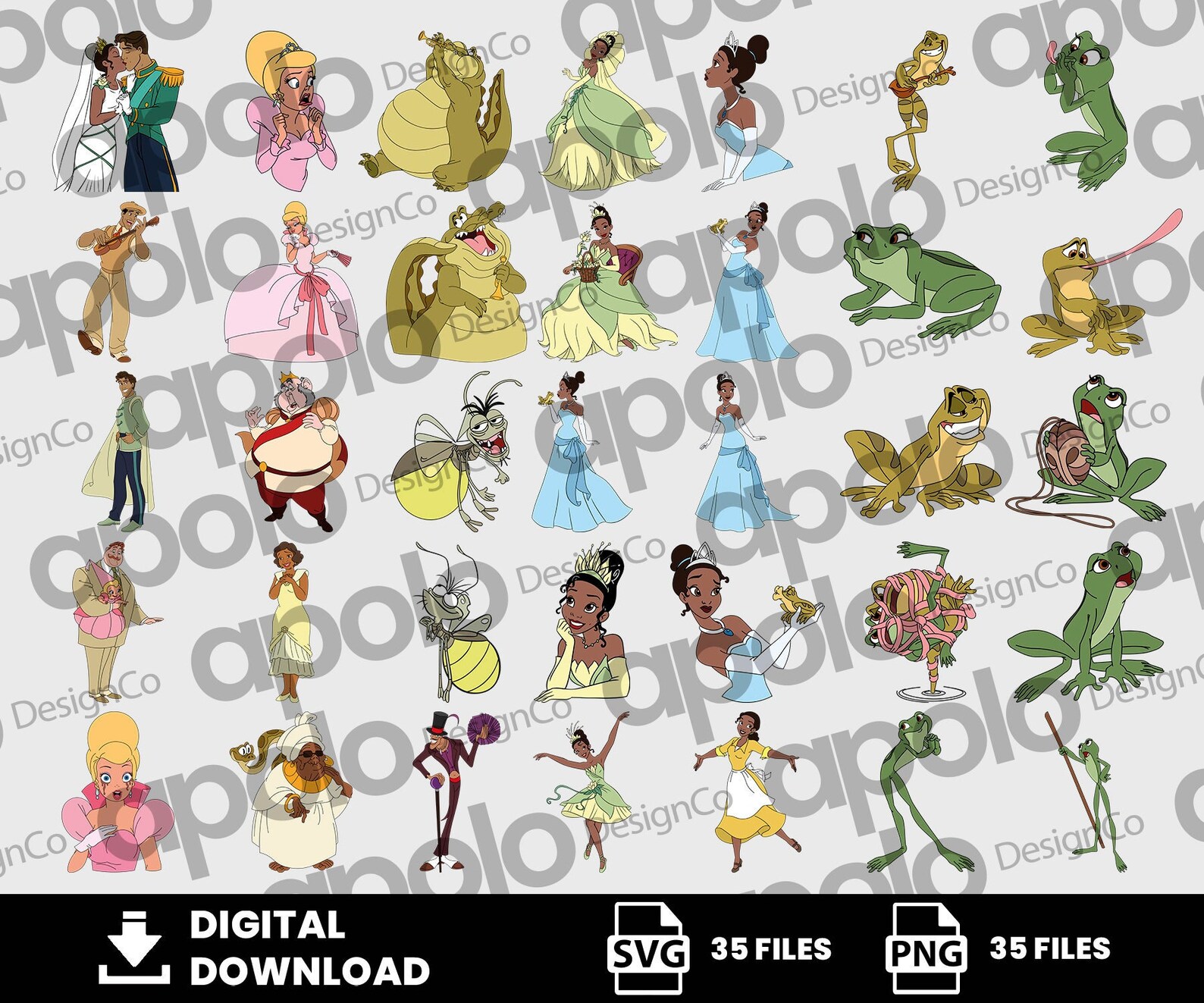 Clipart, Princess Svg, the Princess and the Frog Svg, Tiana Svg, Frog ...