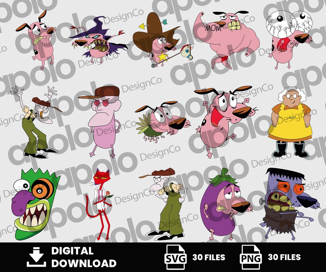 Clipart, Dog Svg, Pink Svg, Cartoons Svg, Digital Download, PNG, SVG ...