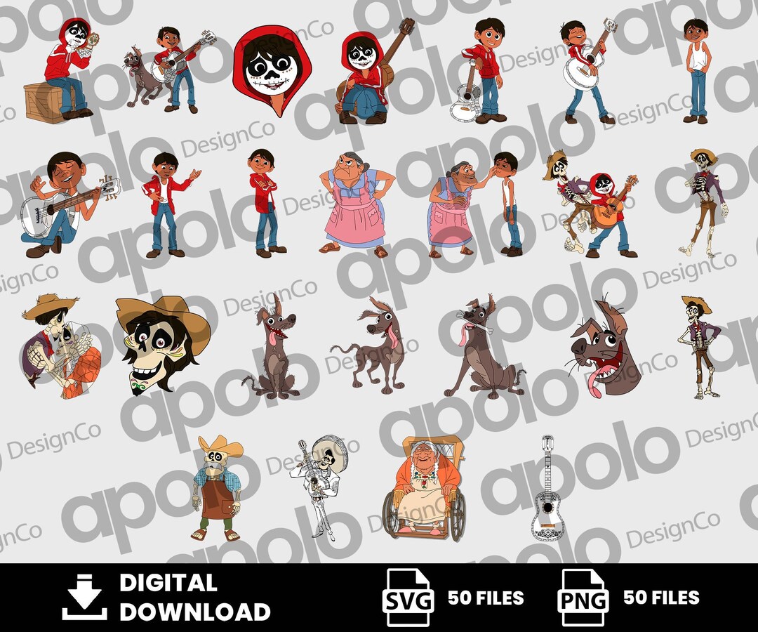 Clipart, Coco Svg, Dia De Los Muertos Svg, Halloween Svg, Movie Svg ...