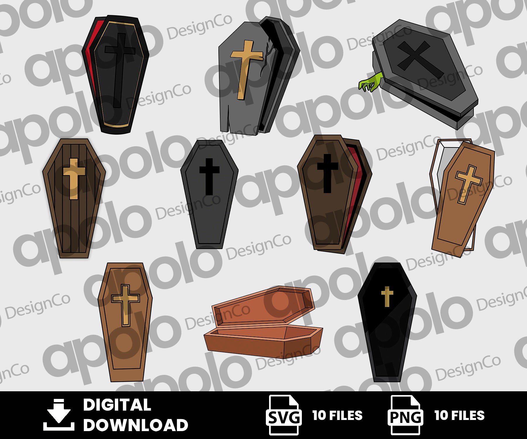 Clipart, Halloween Coffins Svg, Coffins Svg, Coffin Svg, Horror Svg ...