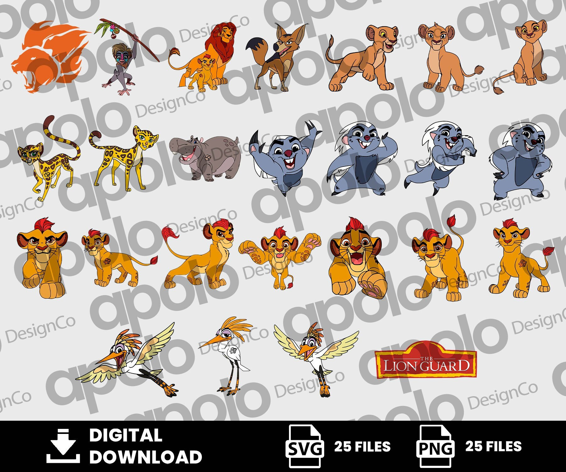 Clipart, the Lion Guard Svg, King Svg, Kion Svg, Fuli Svg, Bunga Svg ...