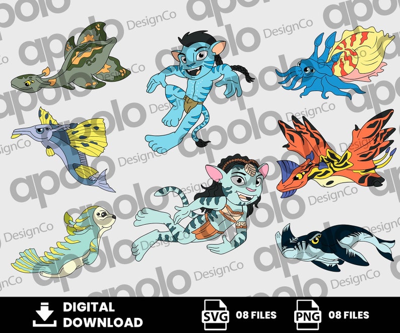 Clipart, Avatar Svg, the World of Avatar Chibi Svg, Pandora Svg, Sully ...
