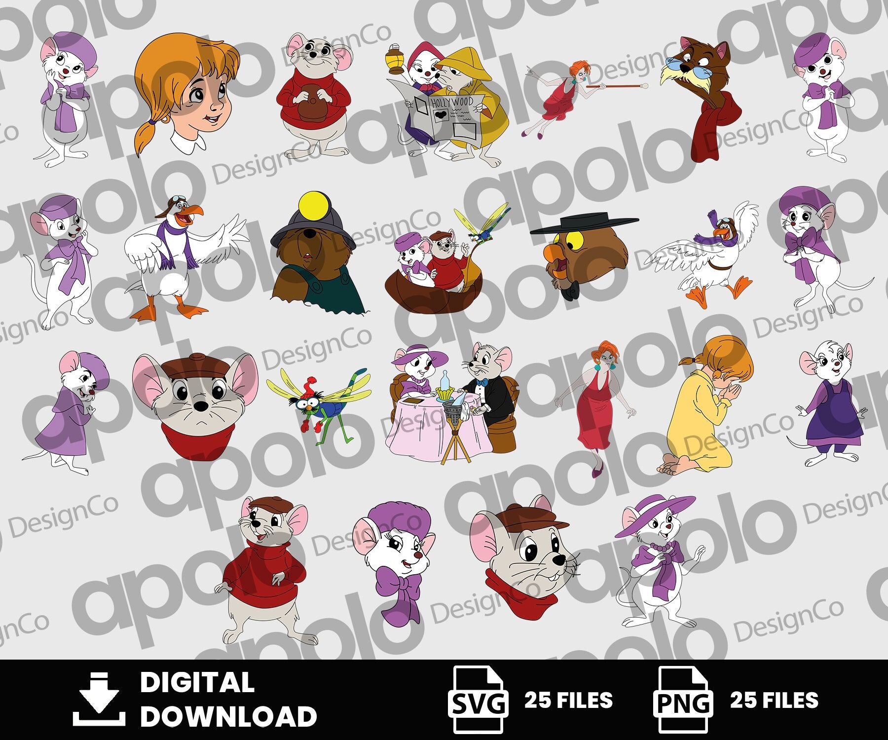 Clipart, the Rescuers Svg, Madame Medusa Svg, Bernard Svg, Miss Bianca ...