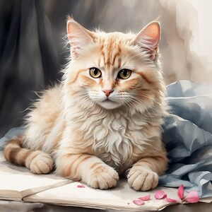 Two Cute Cats in Digital Form for Print #11 - Etsy