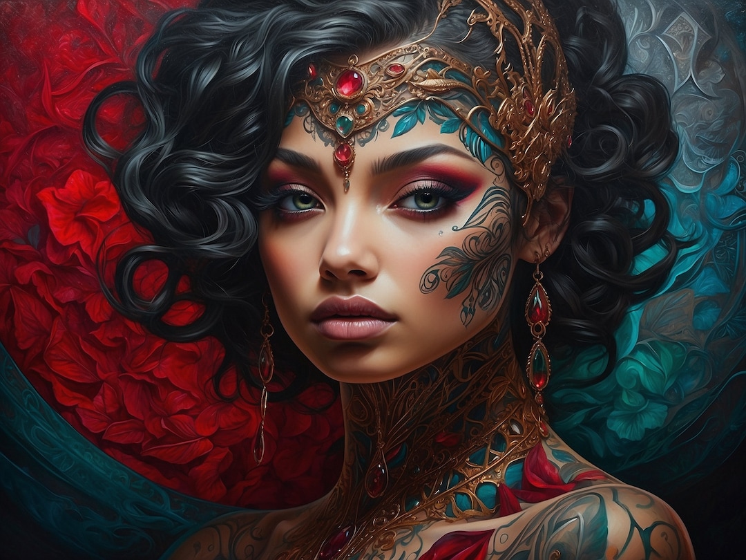 Two Beautiful Women AI Created Downloadable for Print in Digital Form ...