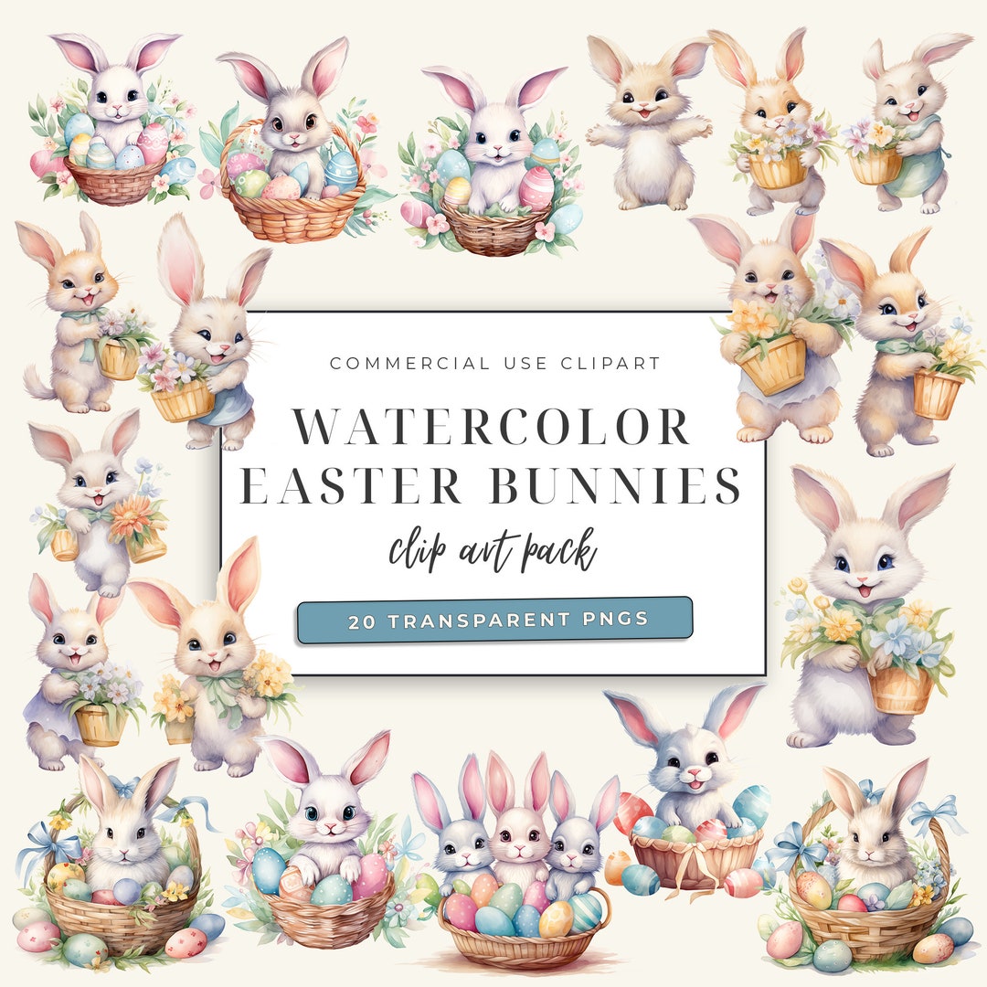 Easter Bunny Clipart PNG Easter Rabbit Clip Art Easter Bunnies Nursery ...