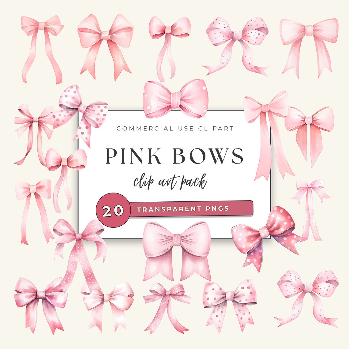 Watercolor Pastel Pink Bows Clipart PNG Pastel Ribbon Bow, Silk Bow ...