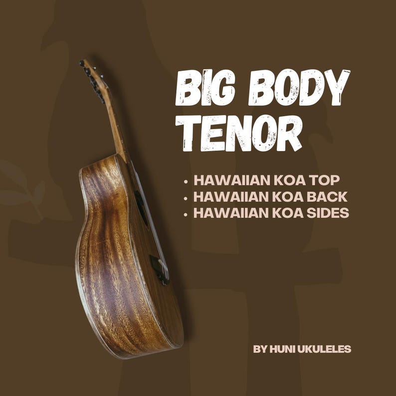 Handcrafted Koa Tenor Ukulele: Big Body, Filipino Made - Etsy