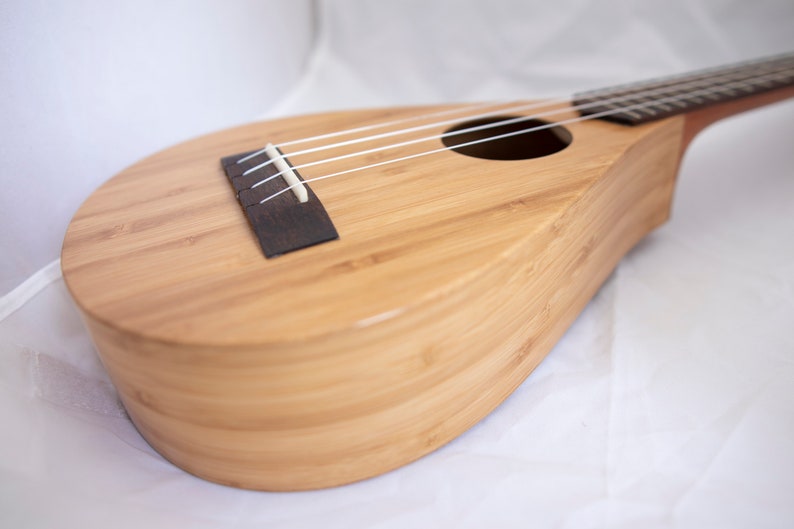 Ukulele Concerto Teardrop bamboo Concert, Hand-crafted, Hand-made ...