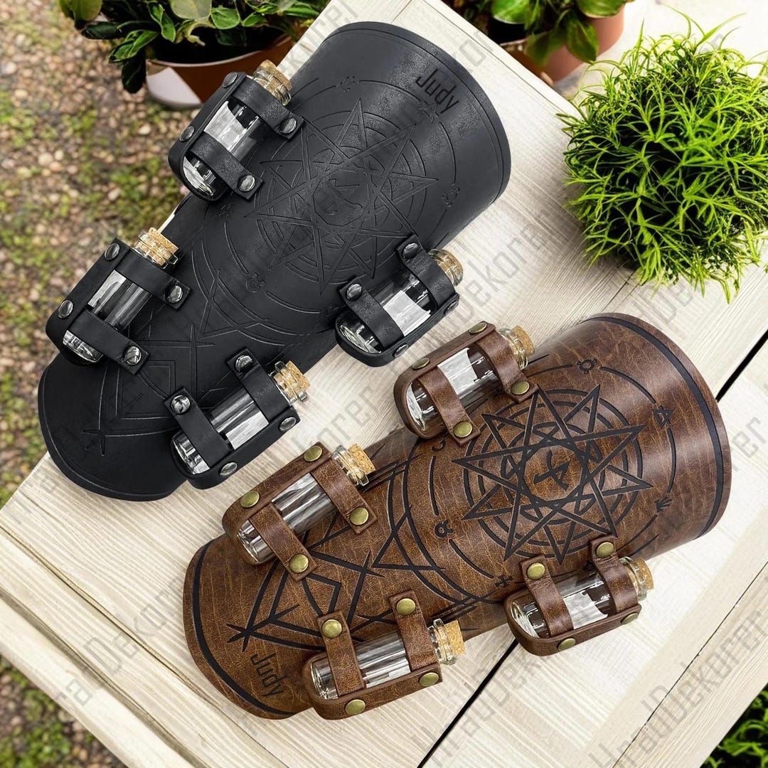 Personalized Viking Art Bracers, Viking Premium Leather Bracers, Celtic ...