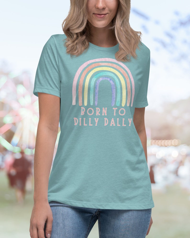 Born to Dilly Dally Clowncore Kidcore Rainbow T-shirt, Dreamcore Weirdcore Silly Goose Aestheic ...