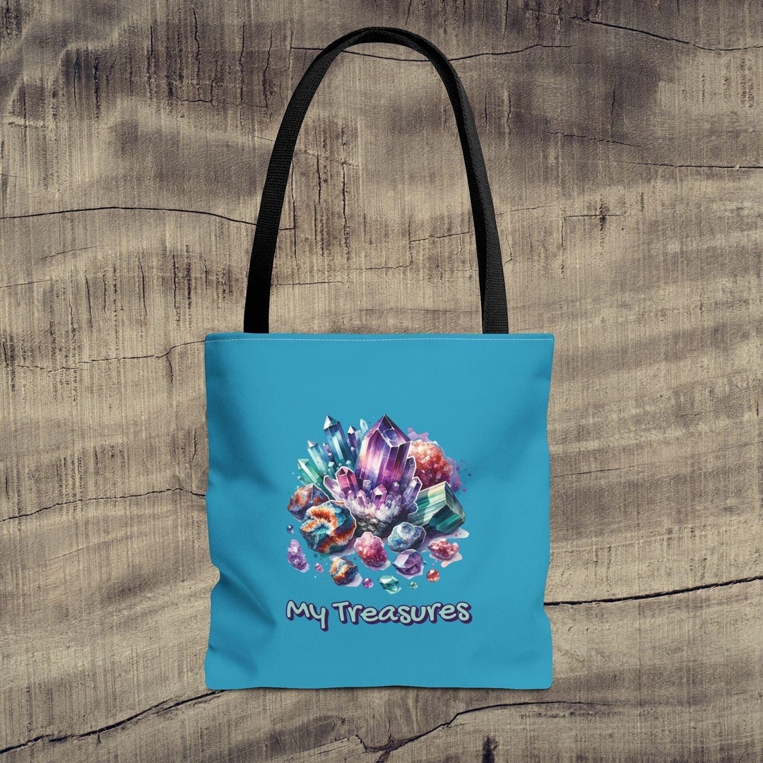 Rock & Gem "my Treasures" Tote Bag, Tote for Rock Collectors, Rock ...