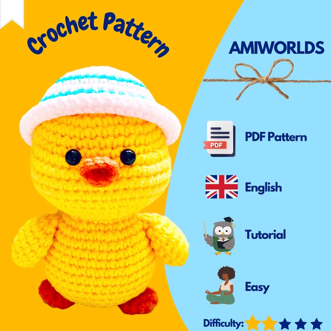 Amigurumi Duck Pattern Duck Crochet Pattern Duck Pattern Animal Pattern ...