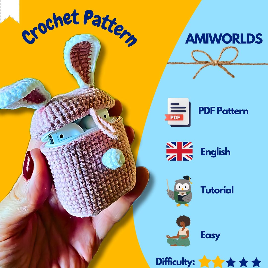 Headphone Case Crochet Pattern Amigurumi Crochet Pattern Airpods ...