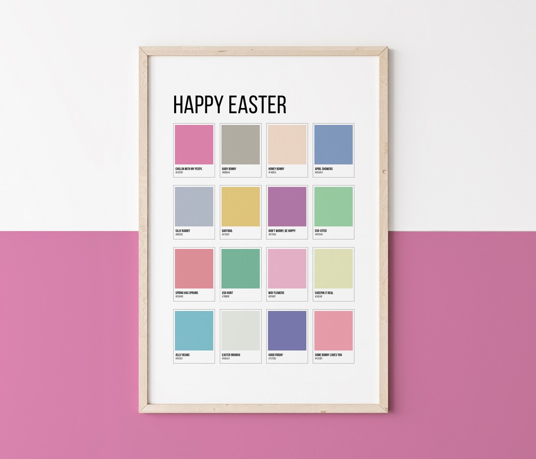 Printable Wall Art - Easter Pantone Color Swatch - Etsy