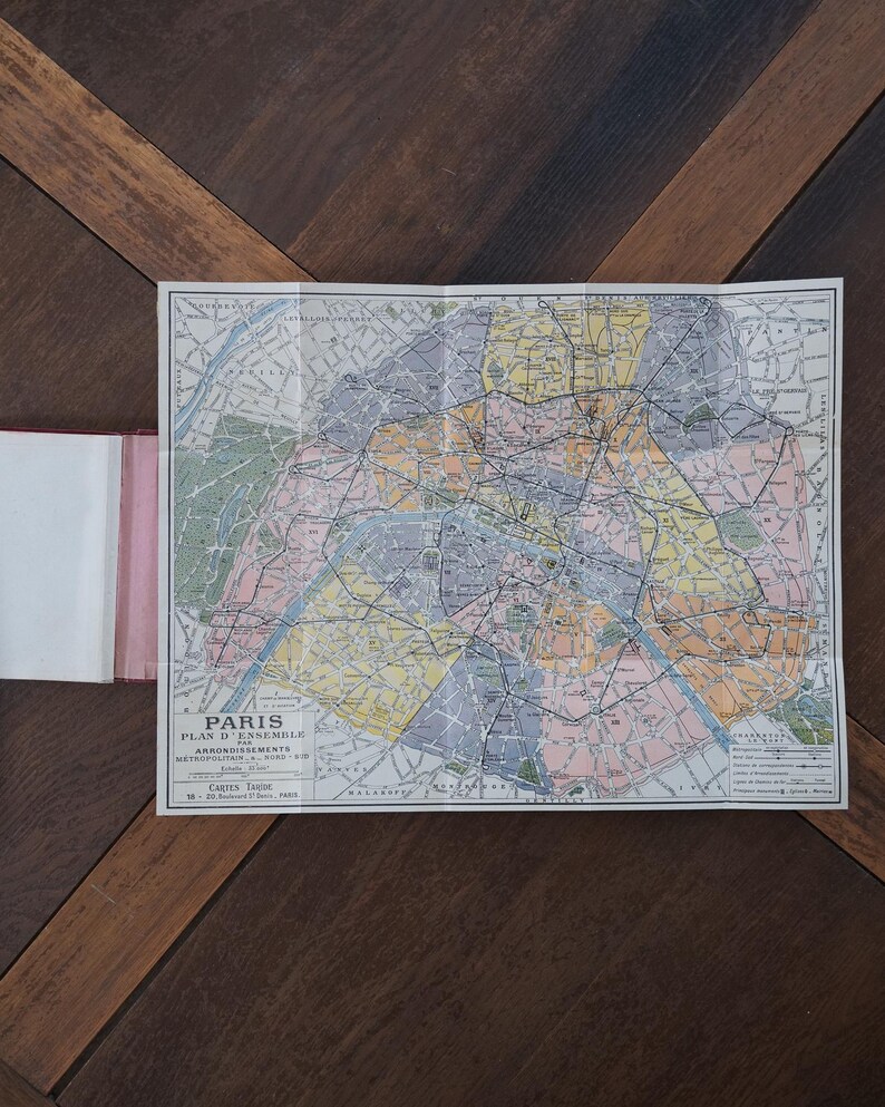 Antigo guia de viagem de Paris de 1925, edição Cartes Taride - Etsy ...