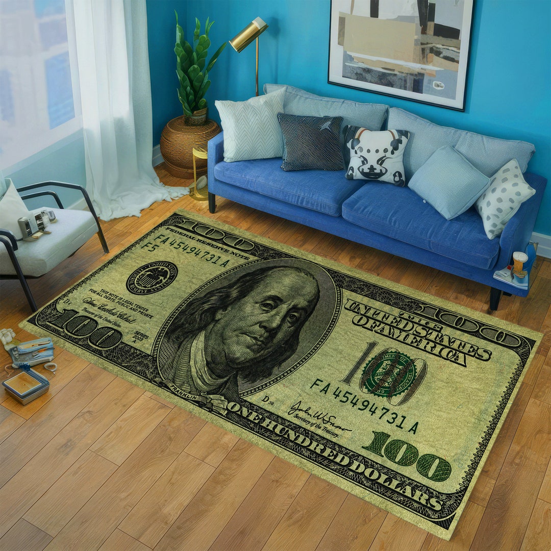 100 Dollar Bill Area Rug: Novelty Money Rug - Etsy