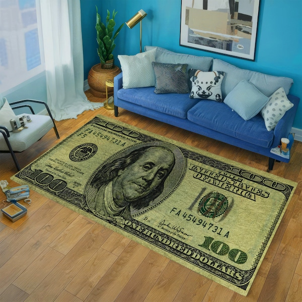 100 Dollar Bill Rug - Etsy