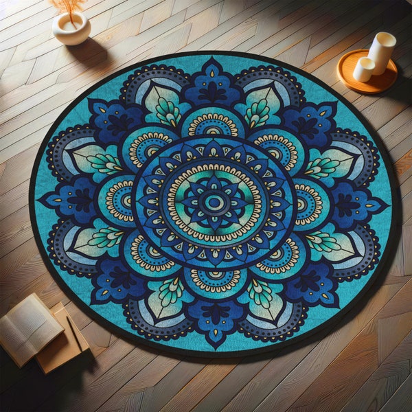 Mandala Mandala Rug - Etsy