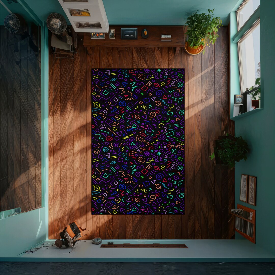 Arcade Rug, Arcade Room Decor, Retro Arcade Rug, 90s Arcade Decor ...