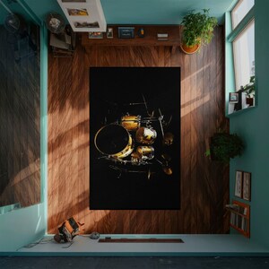 Drum Set Graffiti Rug, Drum Rug, Music Rug, Drum Set Area Rug, Music ...