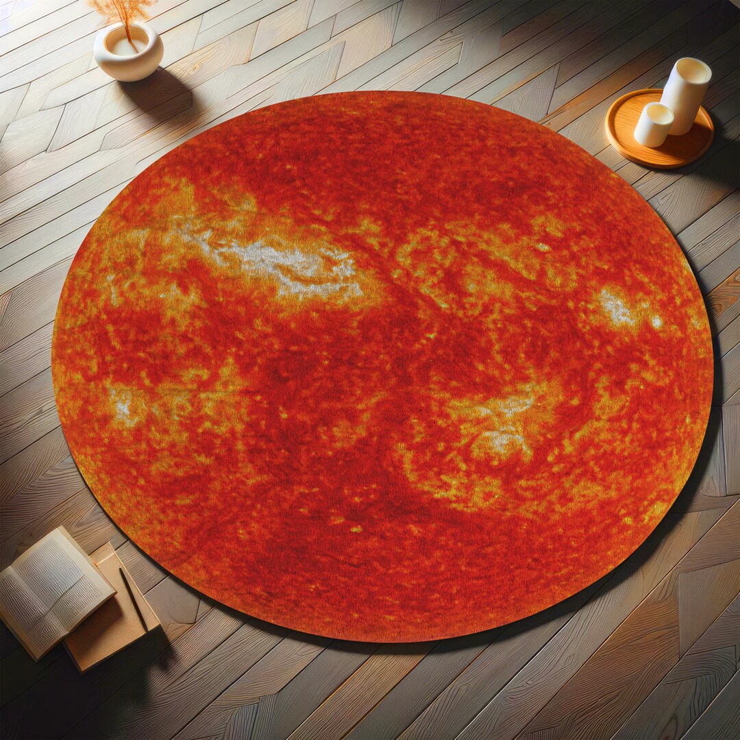 Sun Rug, Space Themed Rug, Planet Rugs, Gift for Him, Salon Decor Rug ...