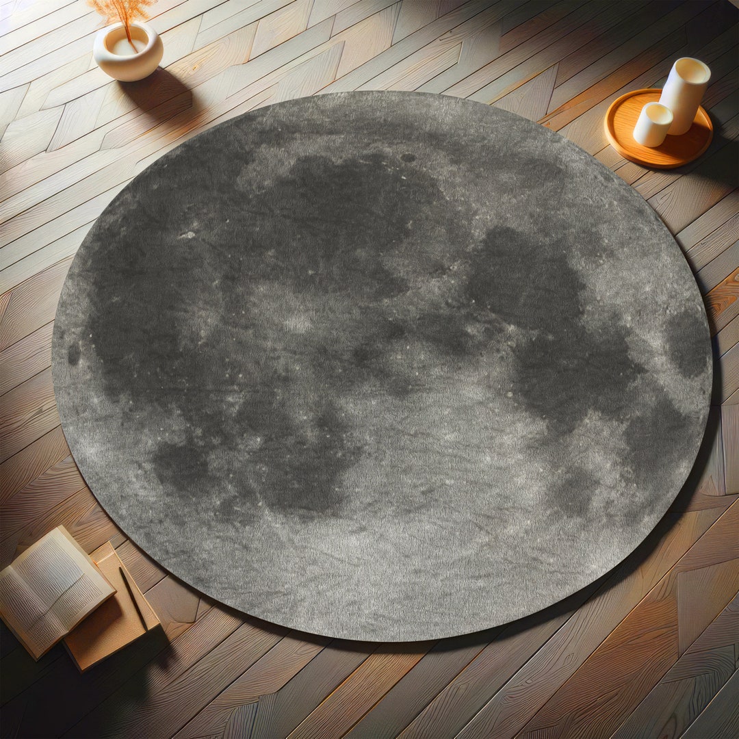Moon Rug, Space Themed Rug, Planet Rugs, Gift for Him, Salon Decor Rug ...