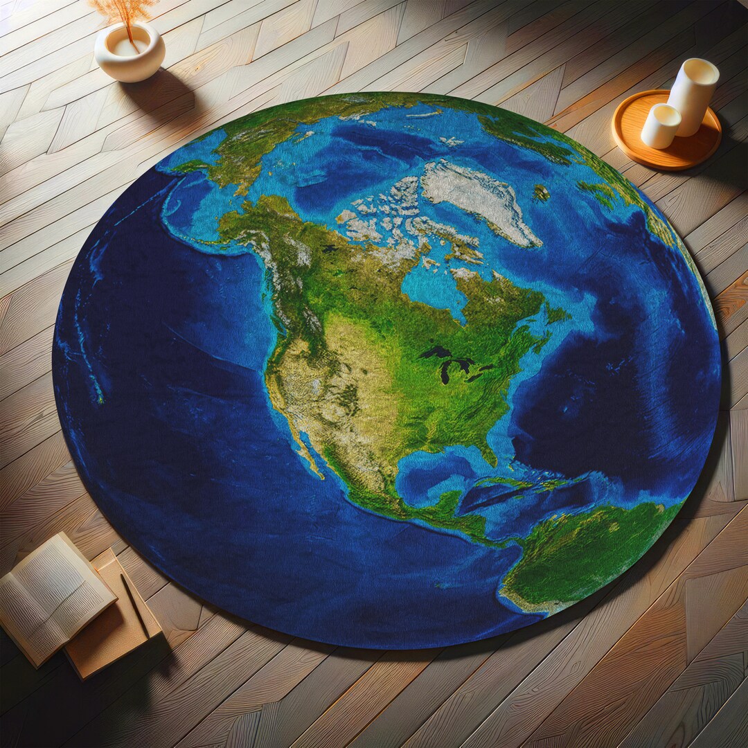 World Rug, Space Themed Rug, Planet Rugs, Gift for Him, Salon Decor Rug ...