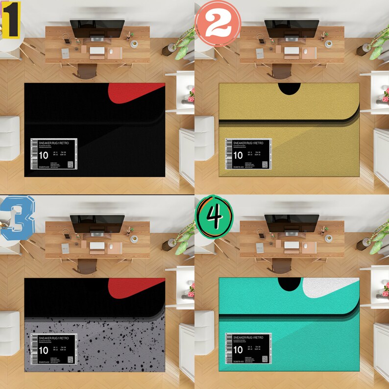 Sneaker Rug, Customize Your Label, Sneakerhead Hypebeast Home Decor ...