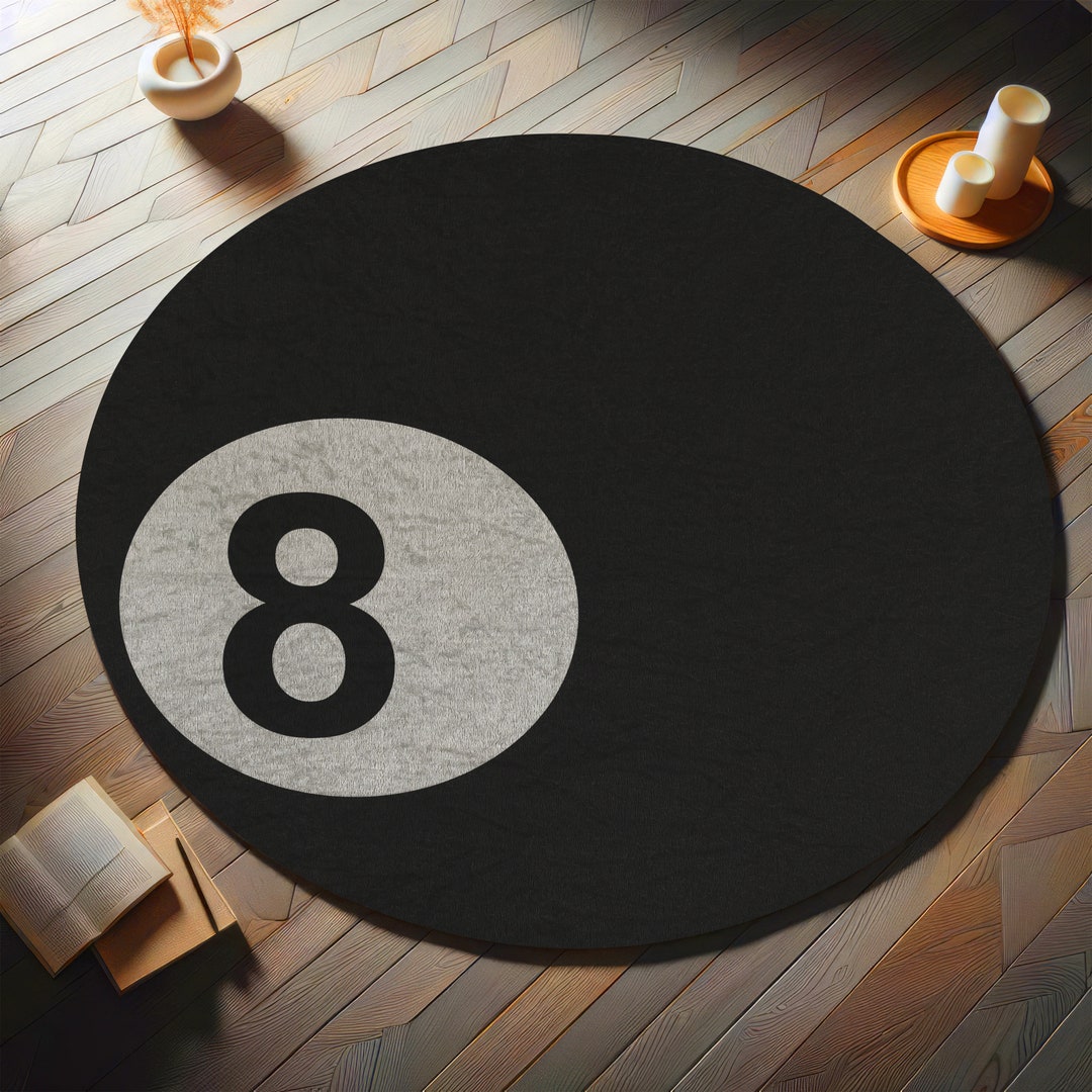 8 Ball Rug, Round Rug, Ball Rugs, Modern Rugs, Personalized Gifts, Cool ...