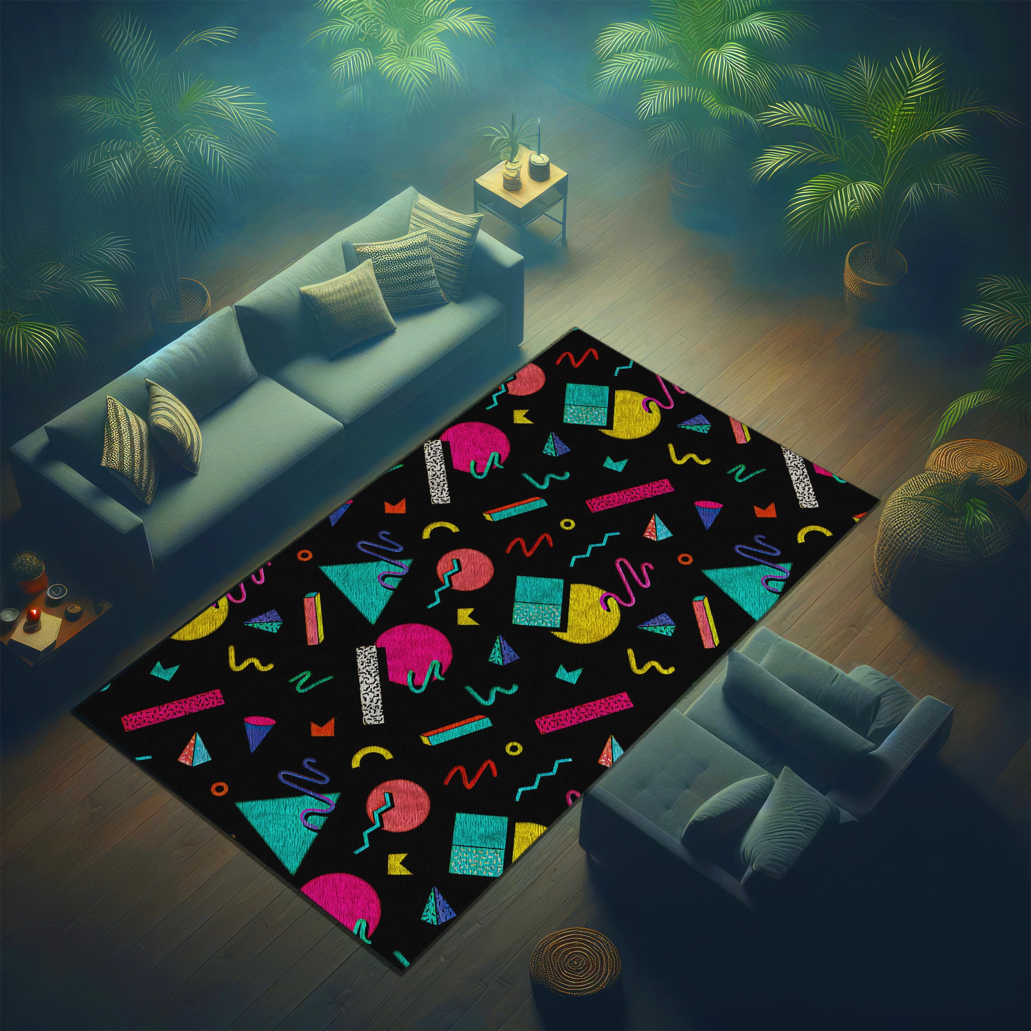 Arcade Rug, Arcade Room Decor, Retro Arcade Rug, 90s Arcade Decor ...