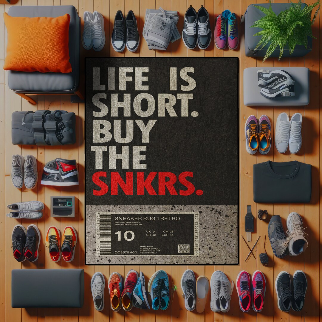Customizable Sneaker Rug: Hypebeast Home Decor - Etsy