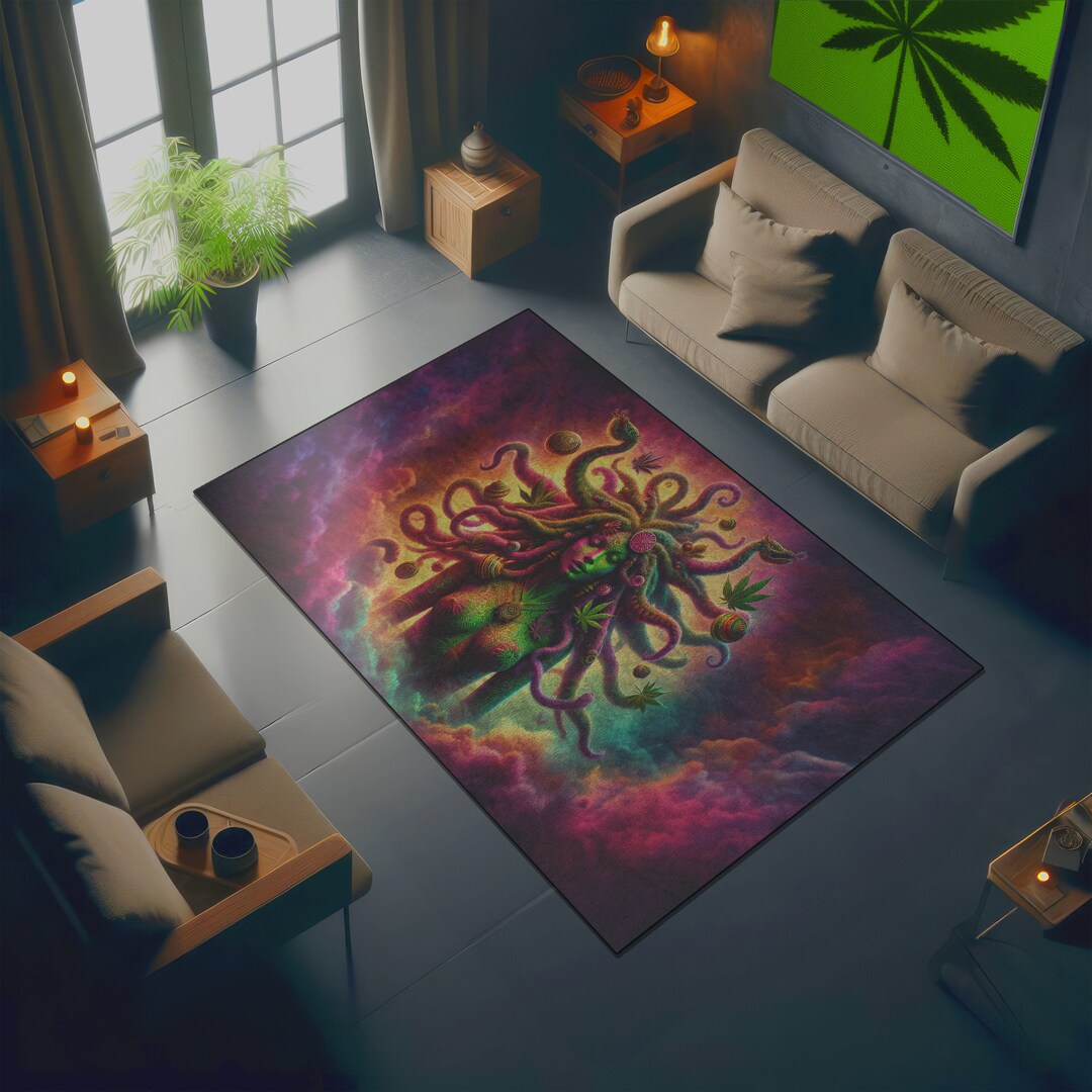 Cannabis Rug,weed Head Rug, Weed Room Decor,marijuana Rug, Weed Rug ...