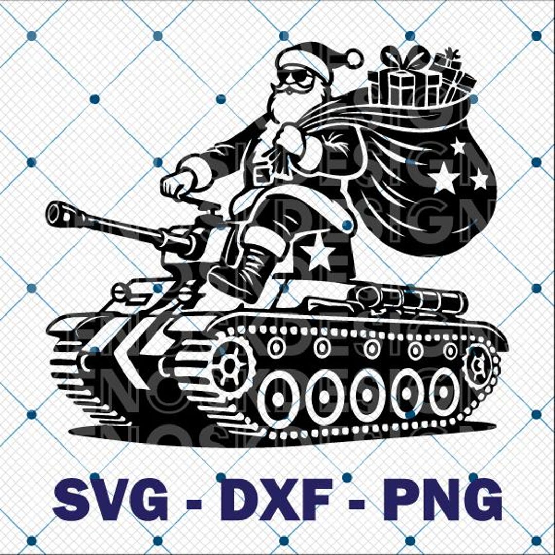 Funny Military Santa Claus SVG, Soldier Christmas Graphics, Festive ...