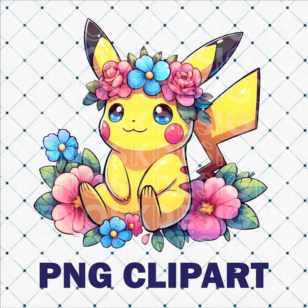 Pikachu Flower Clipart, Pokemon Png, Pokemon Pikachu Png, Pikachu Png ...