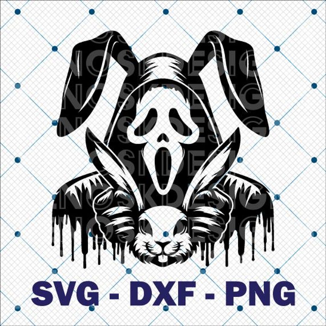 Easter Killer Horror SVG, Spooky Easter Design, Horror Bunny Clipart ...