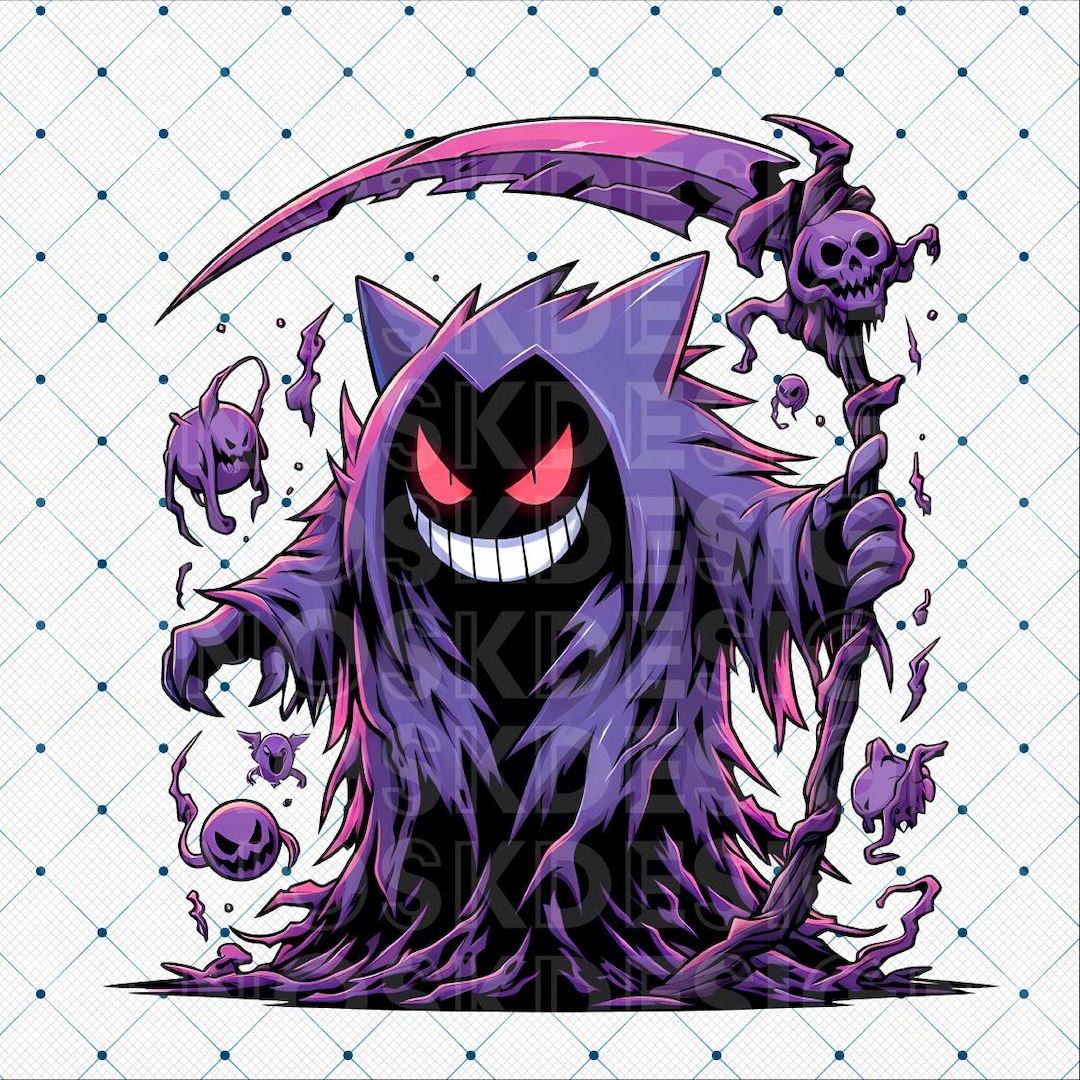 Gengar Grim Reaper PNG, Gengar Png, Gengar Clipart,gengar Digital ...