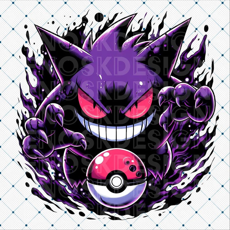 Gengar and Pokeball PNG, Gengar png, Gengar clipart,Gengar digital ...
