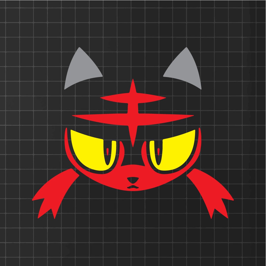 Litten Face SVG EPS PNG, Litten Svg, Pokemon Svg, Vector, Svg, T-shirt ...