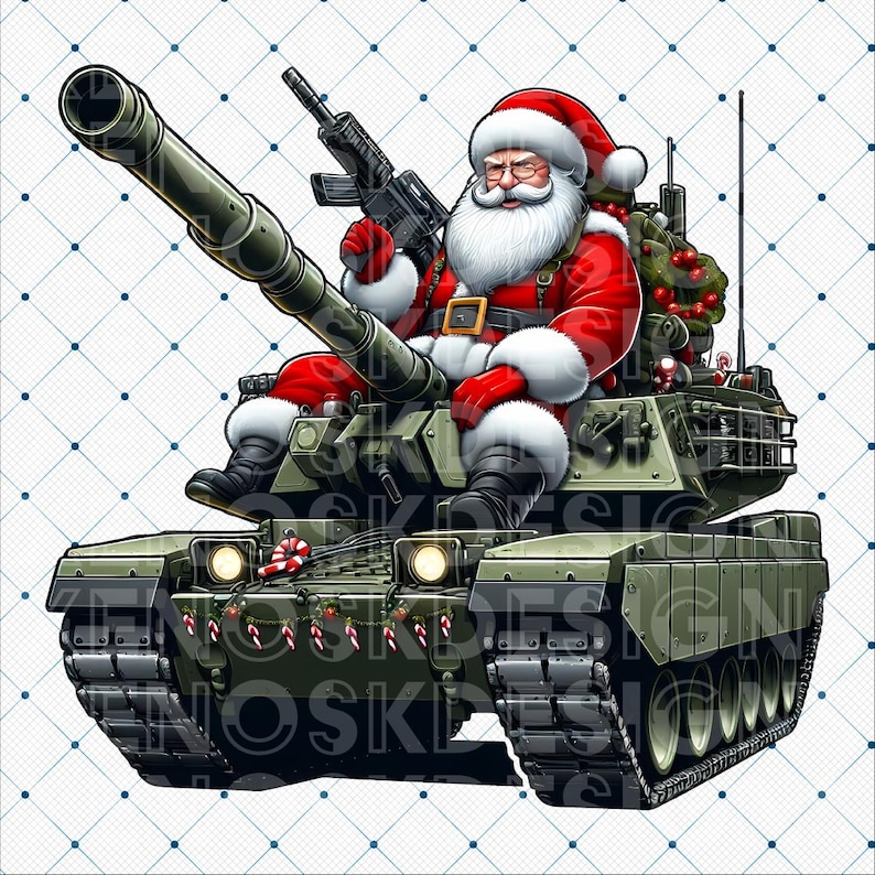 Military Santa Claus PNG: Soldier Christmas Tank Graphics (digital ...